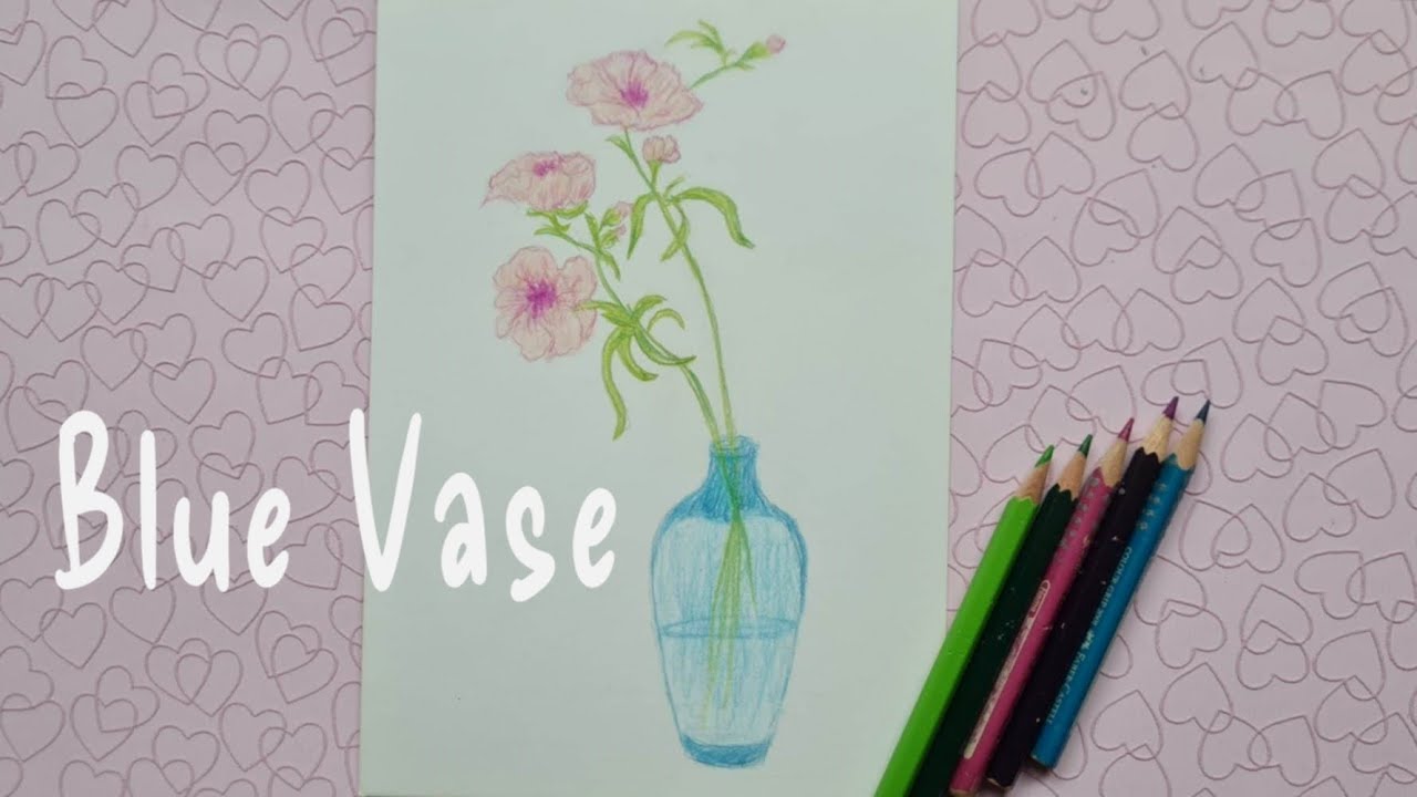Simple Tutorial: Drawing a Beautiful Blue Vase - YouTube