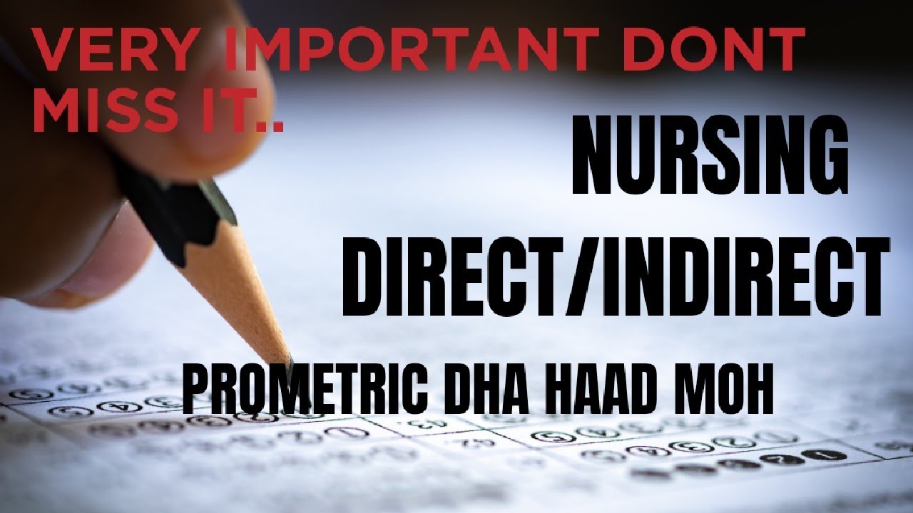 NURSING MCQ QUESTIONS AND ANSWERS DIRECT/ INDIRECT PROMETRIC DHA HAAD MOH - YouTube