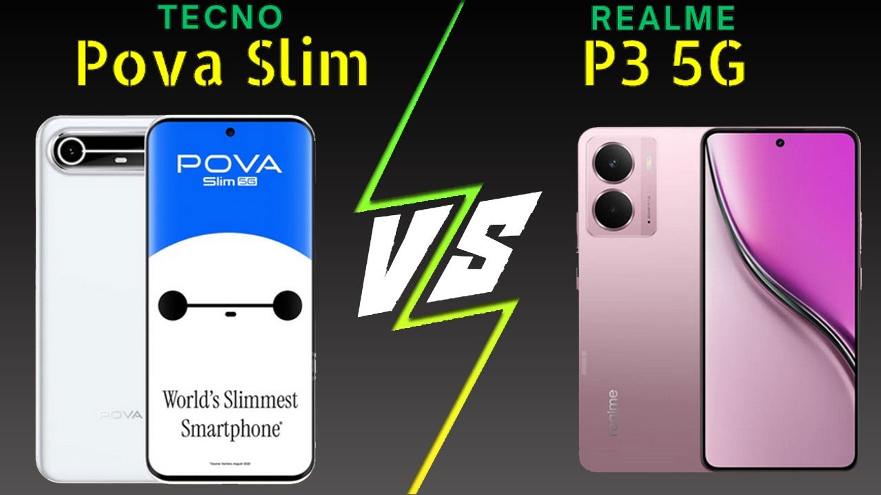 Tecno Pova Slim vs Realme P3 5G Phone specs comparison - YouTube