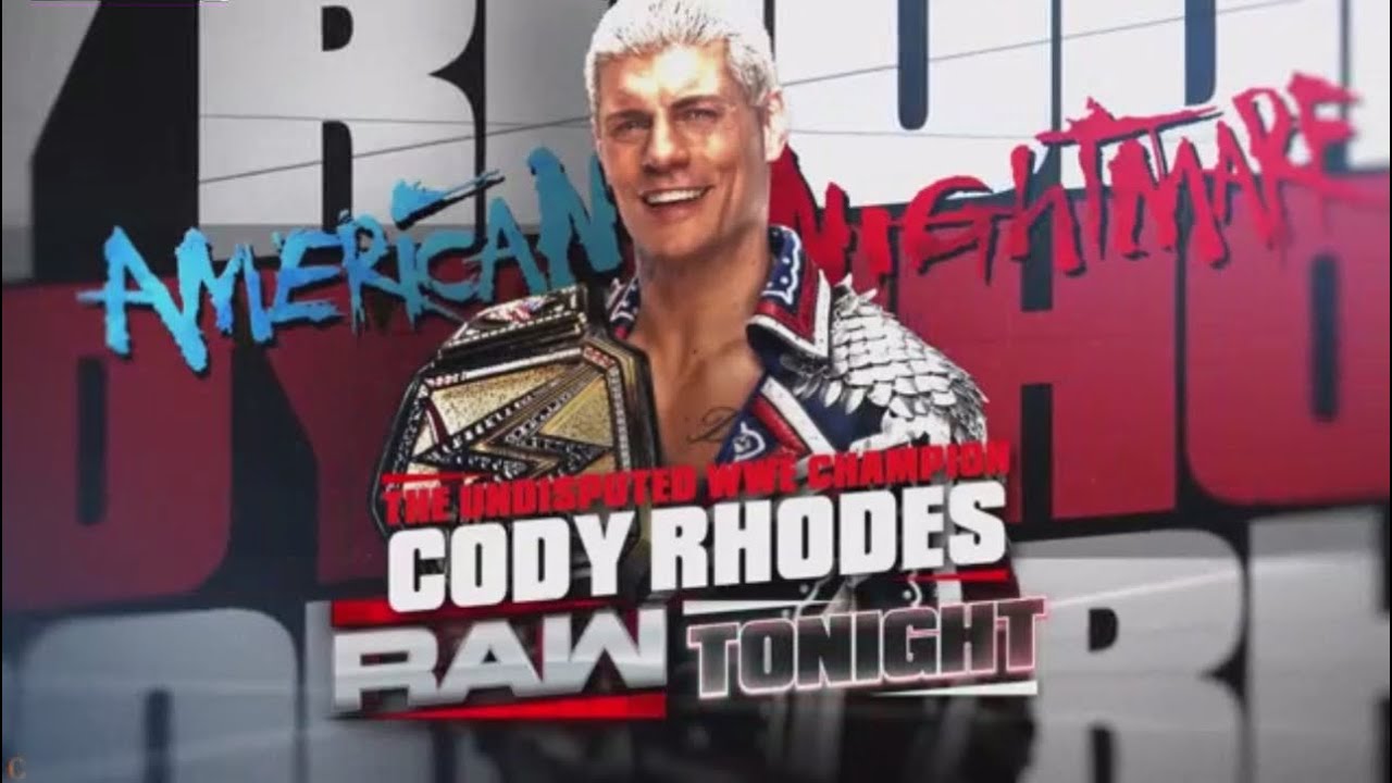 WWE Cody Rhodes is here on raw on Netflix live tonight in his hometown ...