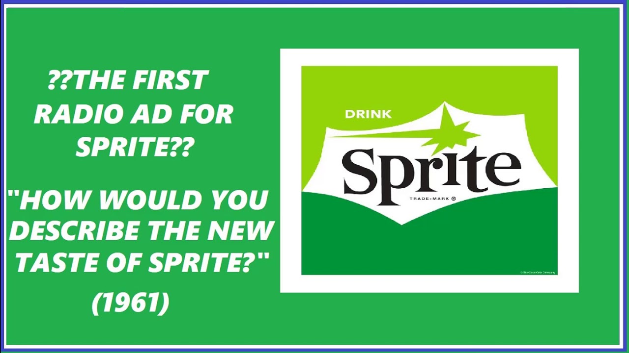 RADIO COMMERCIAL - THE FIRST RADIO AD FOR SPRITE??? (1961) - YouTube
