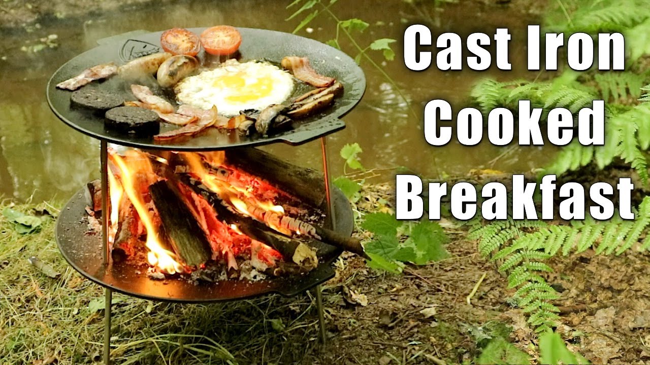 Woodland Breakfast Cooked on Raised Fire - YouTube