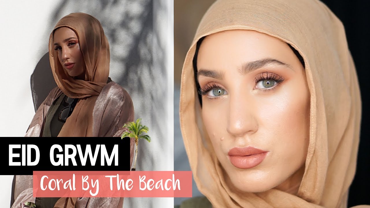 EID GRWM | coral by the beach | Marwa Atik - YouTube