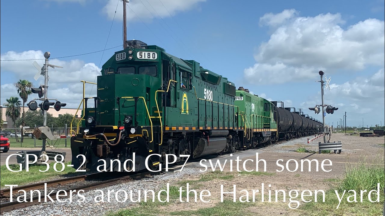 (P3 horn!!!) RVSC GP38-2 5180 & RVSC GP7 1749 switch some tankers at ...
