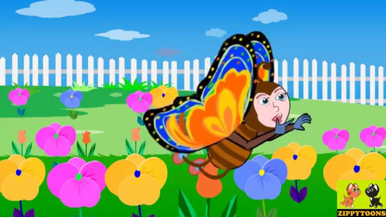 Butterly, Butterfly | Nursery Rhymes For Toddlers | With Lyrics By ...