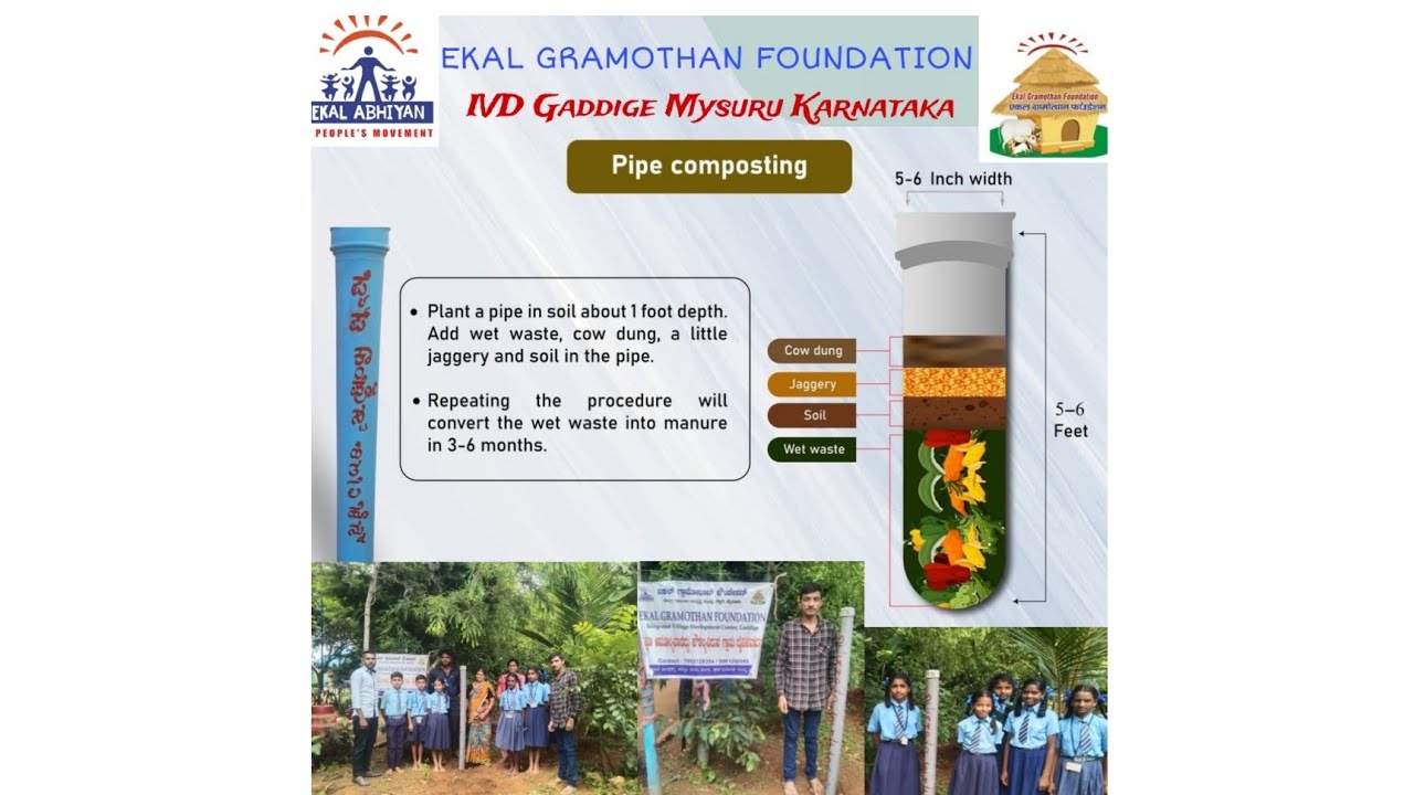 pipe compost demonstration training |Ekal Gramothan foundation IVD ...