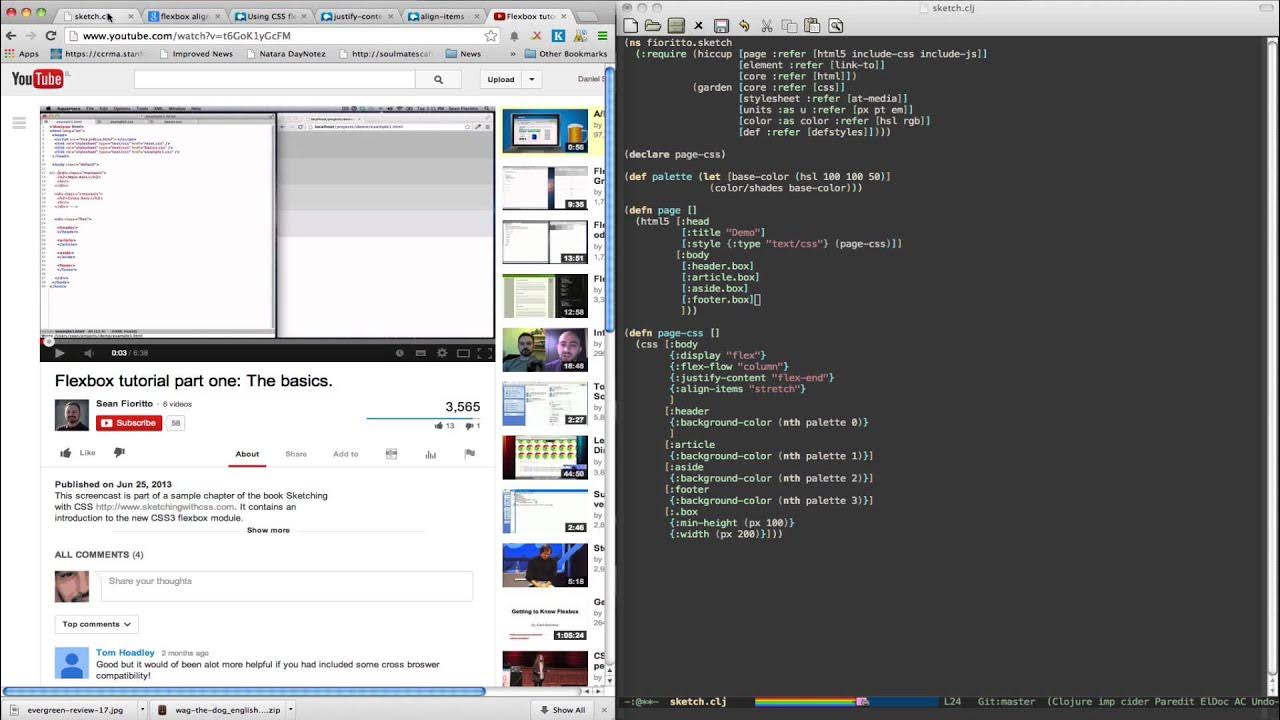 Sketching with CSS - A Clojure workflow - YouTube
