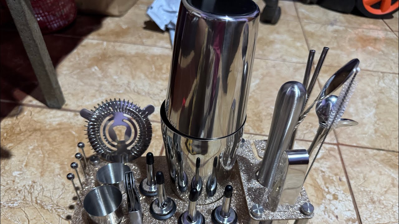 අඩුවට දවස් 6න් ආපු Temu එකේ Shaker set එක🫶🥺🤩 Cocktail Shaker Set /Temu ...