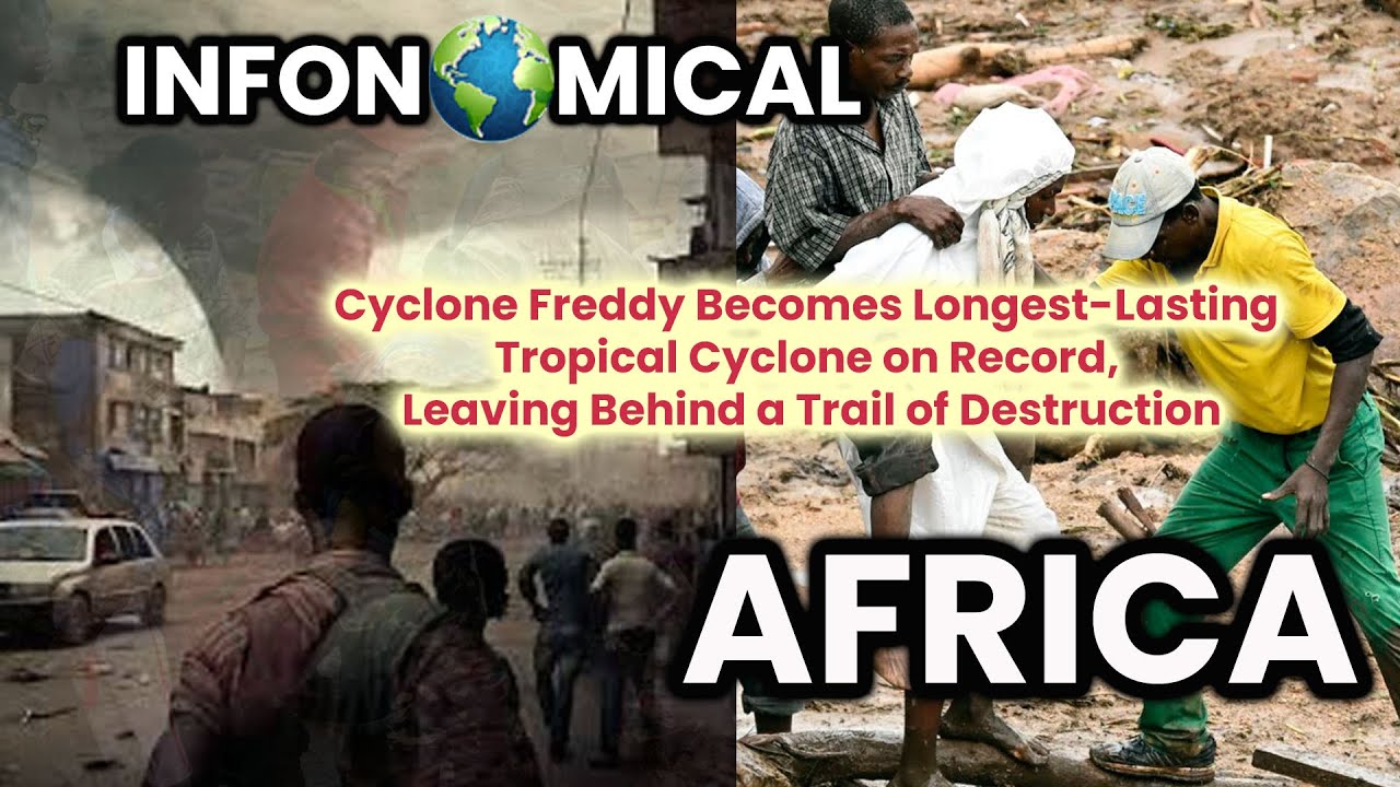 Cyclone Freddy Becomes Longest-Lasting Tropical Cyclone on Record - YouTube