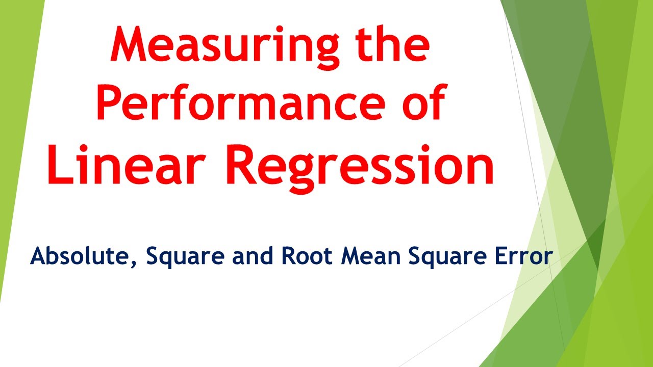 Measuring Performance of Linear Regression | Cost Function - YouTube