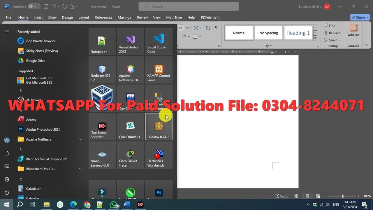 CS401P Assignment 1 Solution Summer 2024 - YouTube