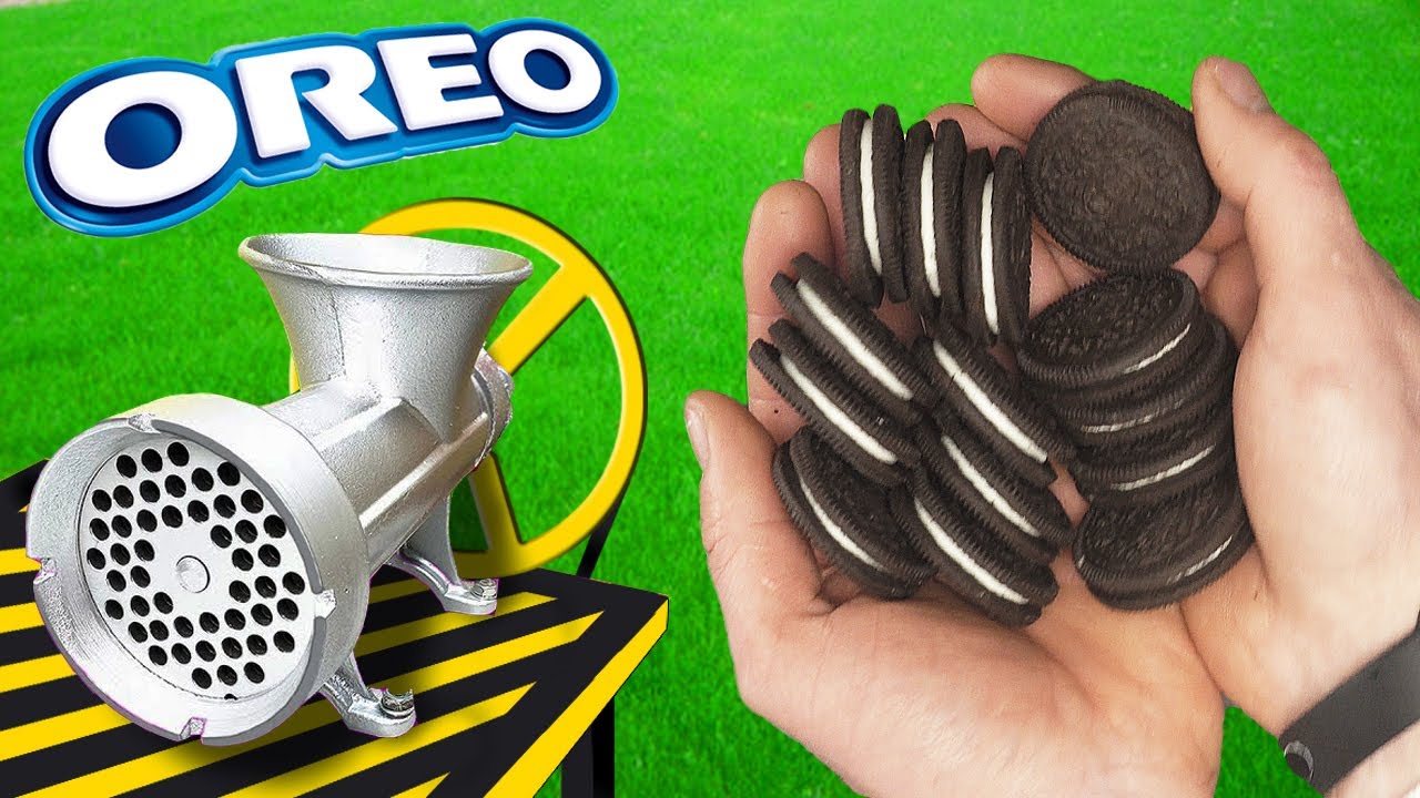 EXPERIMENT: OREO vs MEAT GRINDER - YouTube