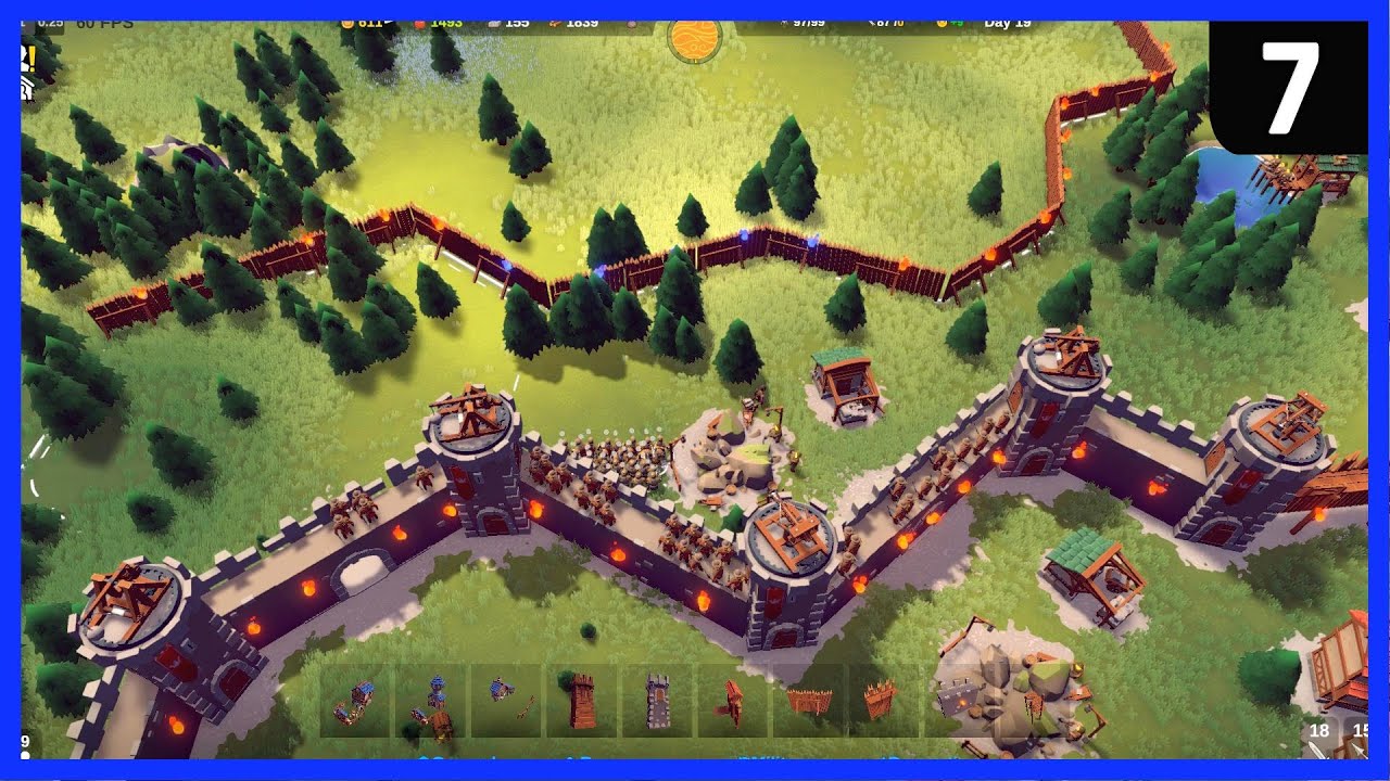 BECASTLED Gameplay Ep 7 On The Of-FENCE-ive! New RTS City Building Game ...