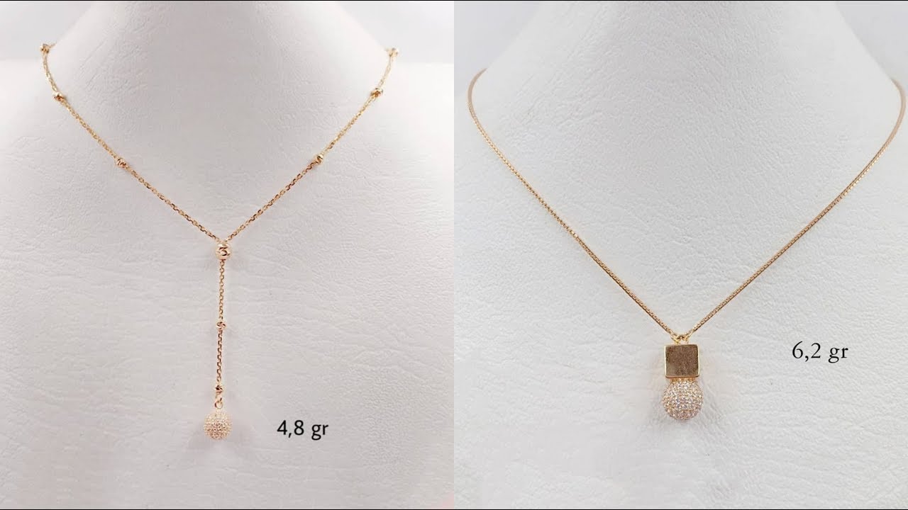 Latest Light Weight Gold Chain Necklaces with WEIGHT - YouTube
