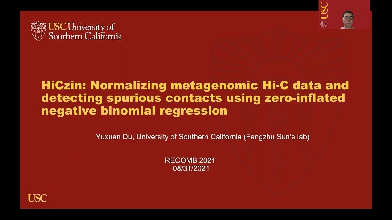 (RECOMB 2021) Normalizing Metagenomic Hi-C Data and Detecting Spurious Contacts - YouTube