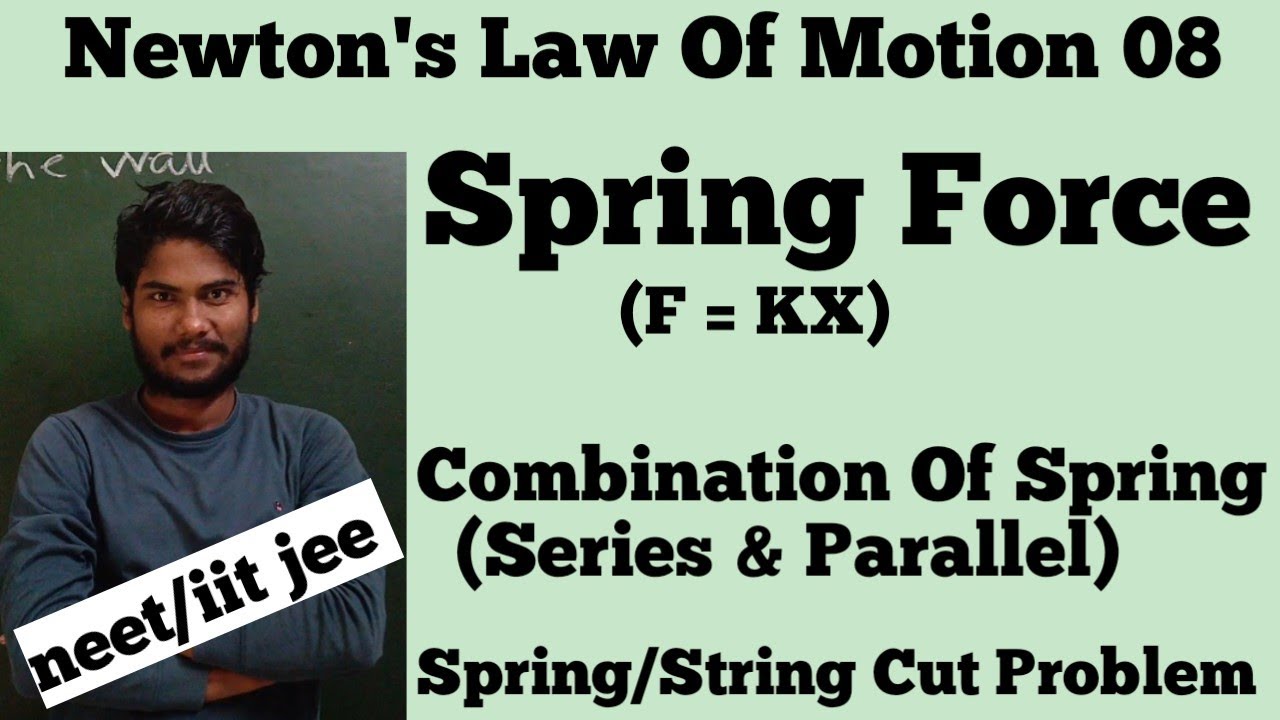 N.L.M. 08 | Spring Force (F = KX) | Combination Of Spring | Class 11th ...