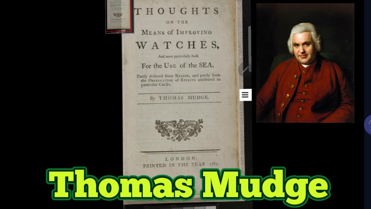 Thomas Mudge : thoughts on the means of improving watches, particularly ...