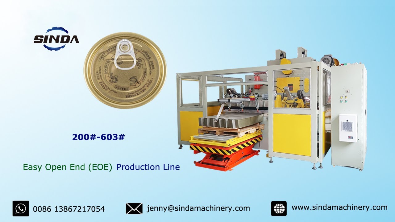 Easy Open End EOE Production Line - YouTube