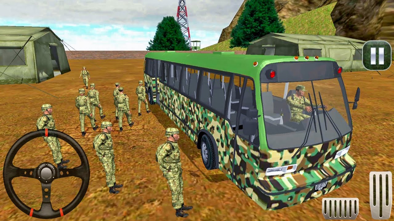 Army Bus Driving 2019 - Military coach transporter - Android gameplay ...