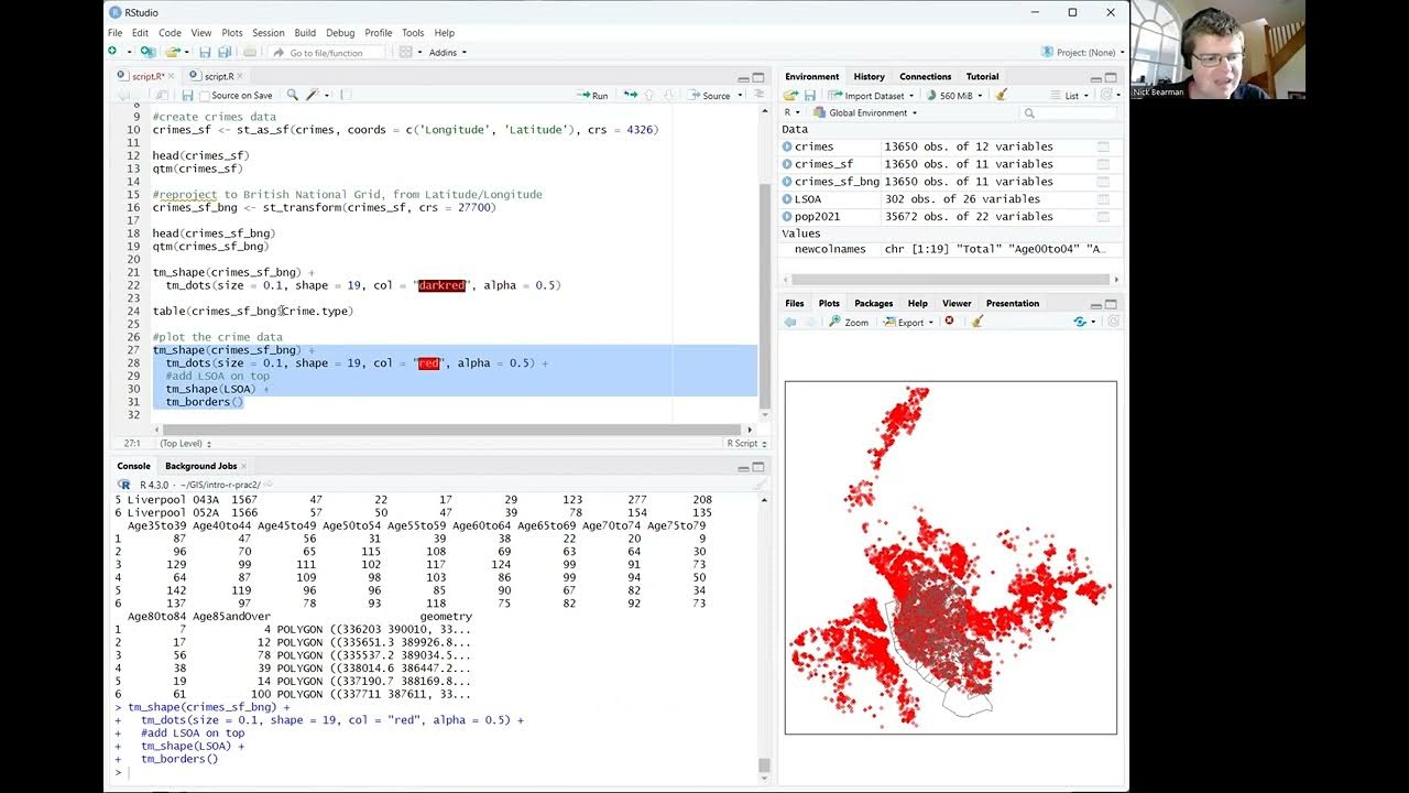 Using R as a GIS: Practical 3: Clustering of Crime Points - YouTube