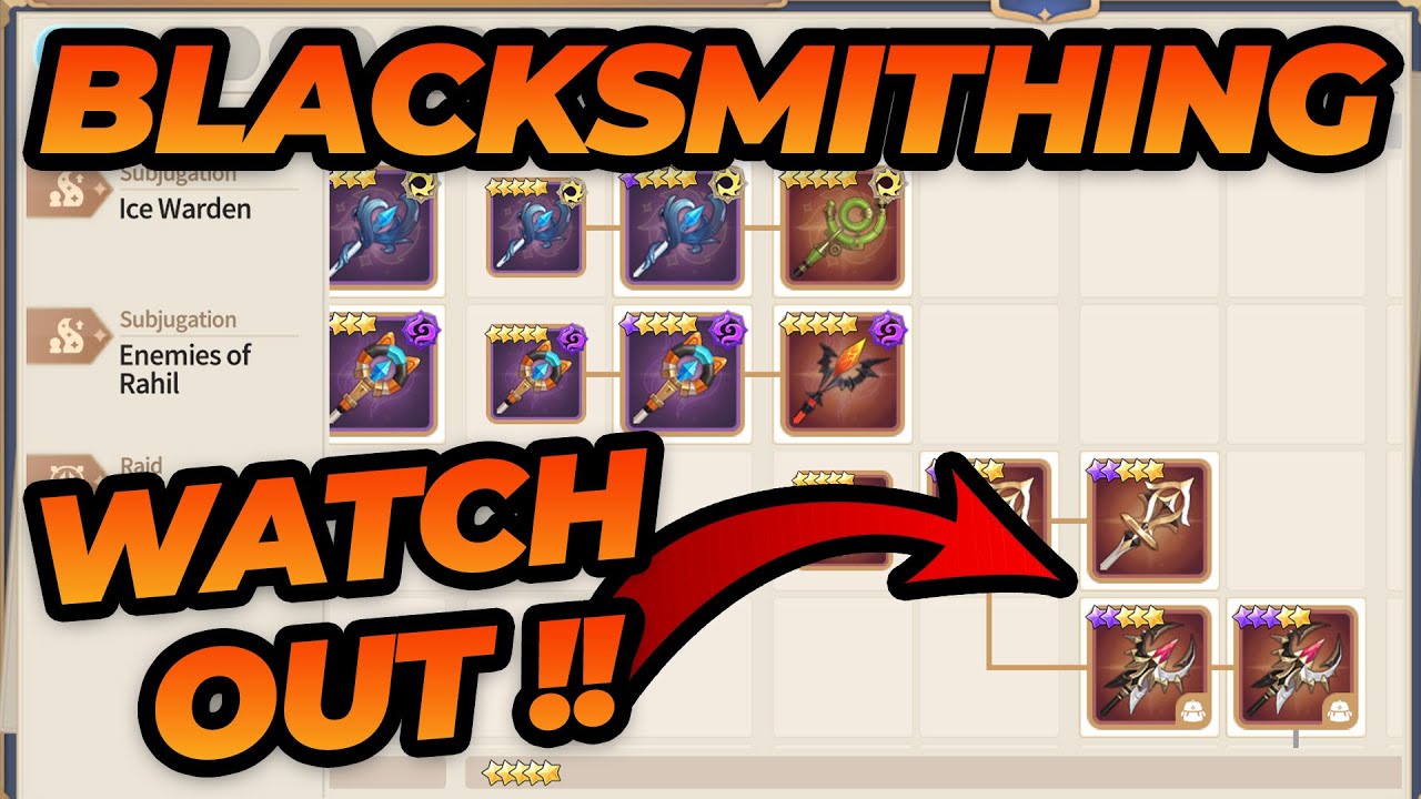 FULL BLACKSMITHING GUIDE !! CRAFT THE BEST GEAR !! Summoners war ...