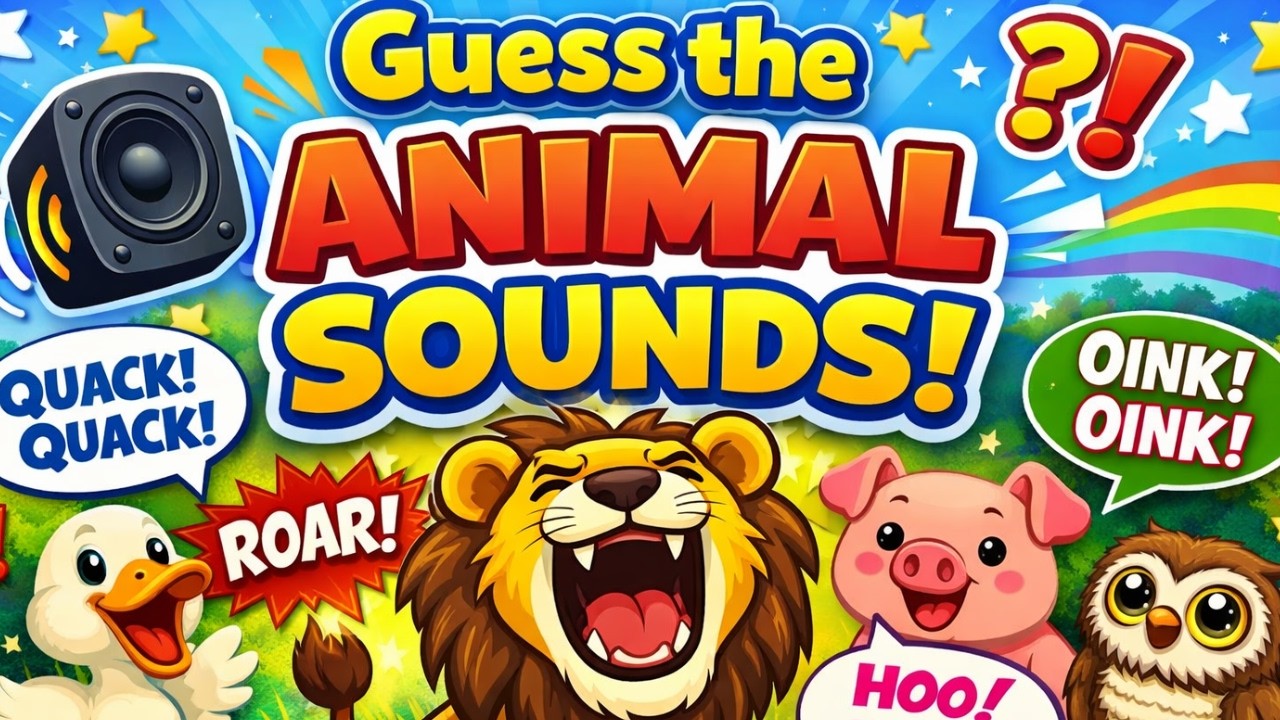 Guess The Animal Sounds 🐾🐵 | Fun Kids Animal Quiz Game 🎧🦁 | Can You ...