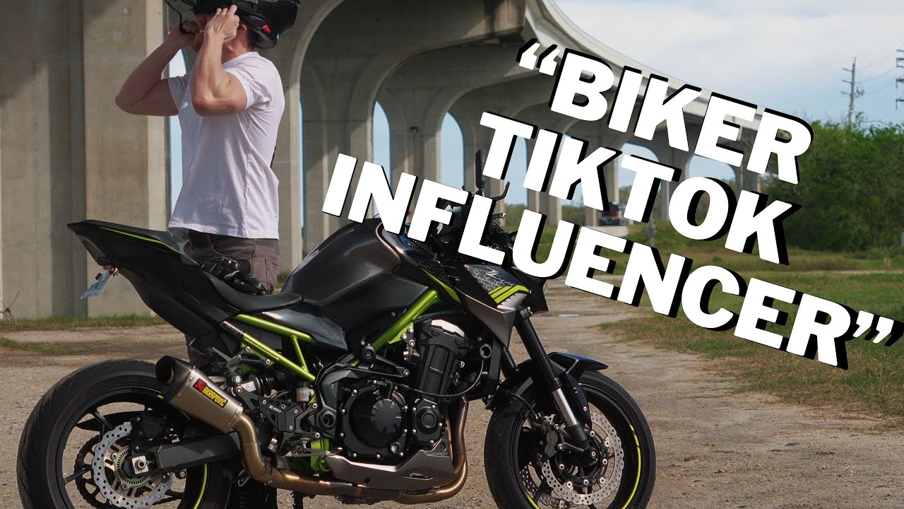 Tiktok biker influencer trying to make his way over to youtube - YouTube