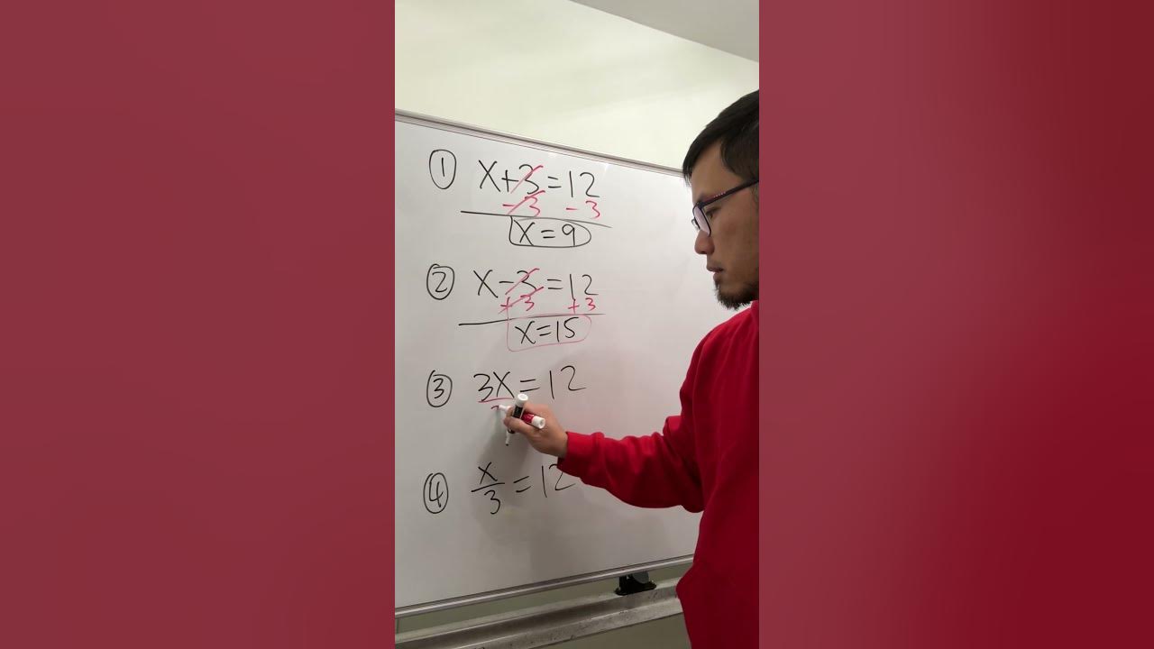 Basic algebra equations - YouTube