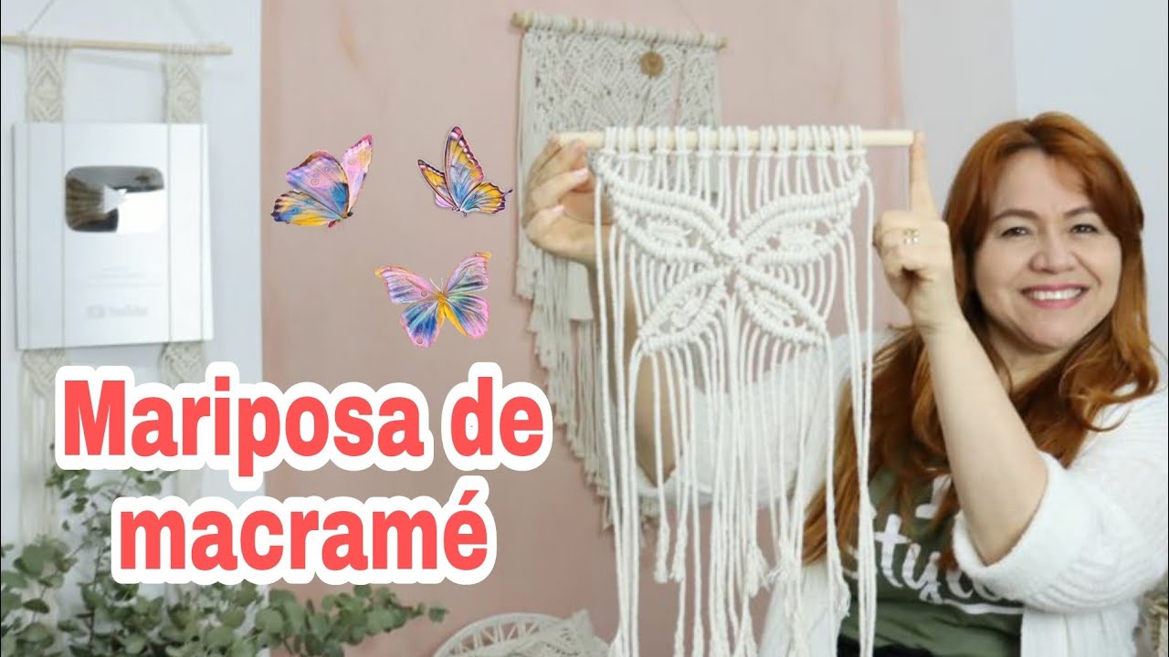 Mariposa de macramé tutorial en vivo 🦋 - YouTube