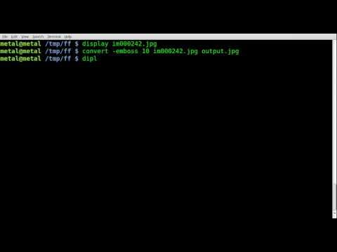 Imagemagick Emboss and Image Tutorial BASH Linux - YouTube
