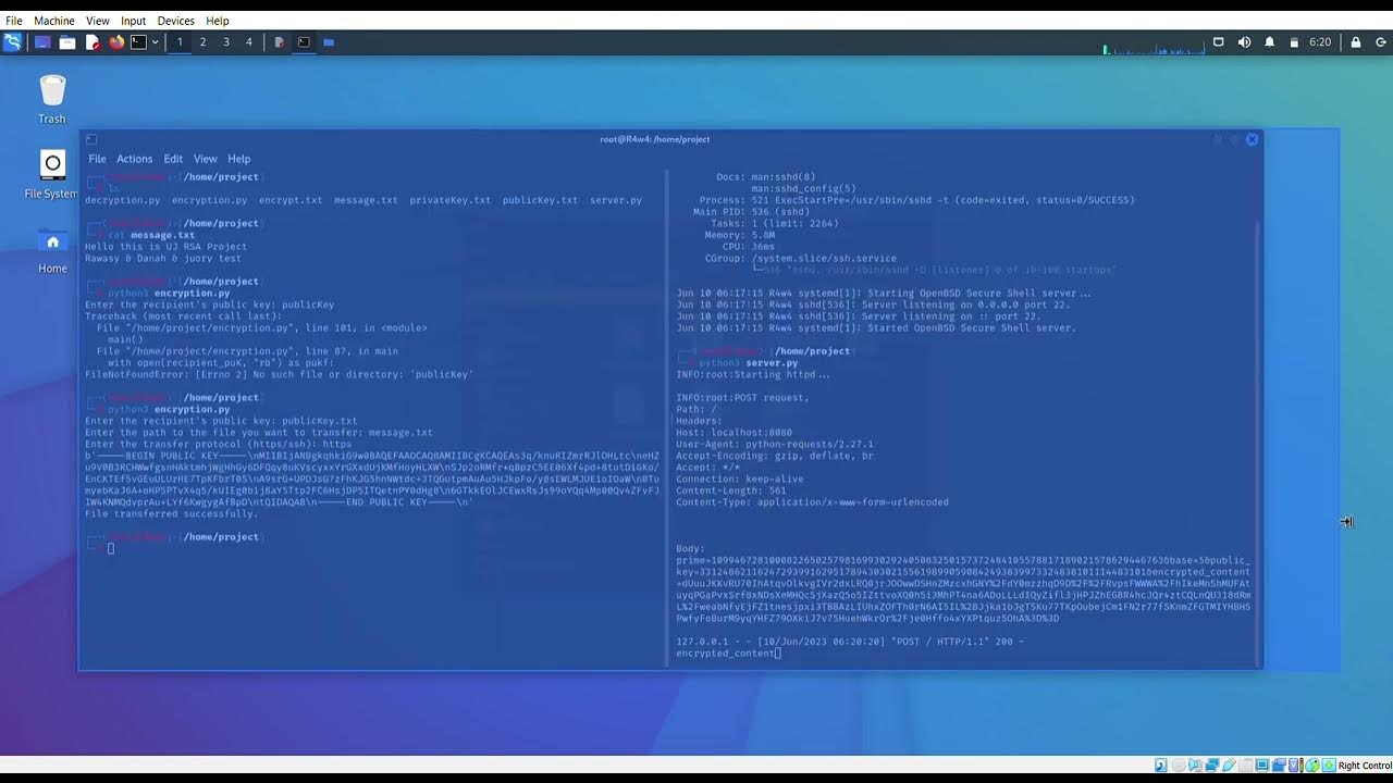 RSA on localhost server kali Linux - YouTube