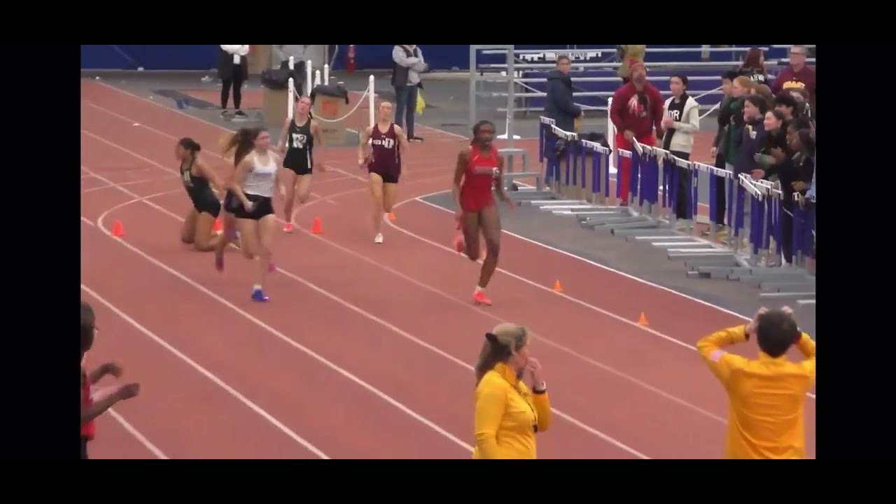 Chatham's Daryn Foertsch hurdles the fallen runner in the 4x400 relay ...