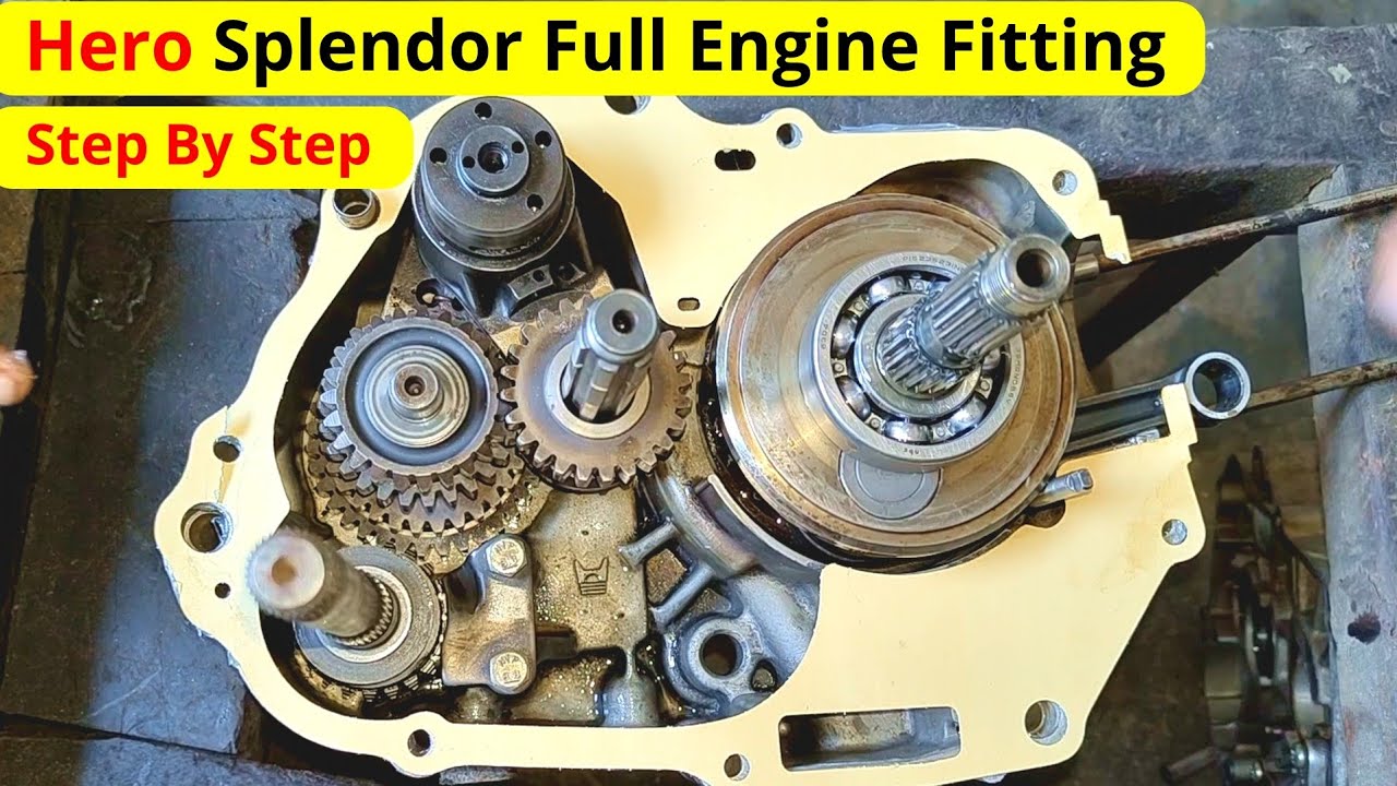 Hero Splendor Plus Full Engine Fitting || हीरो स्पलेंडर प्लस फुल इंजन ...