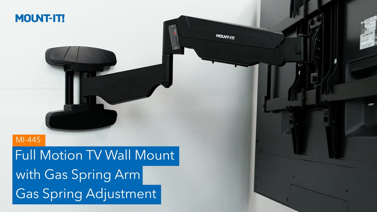 Full Motion TV Wall Mount with Gas Spring Arm | MI-445 (Adjustment ...