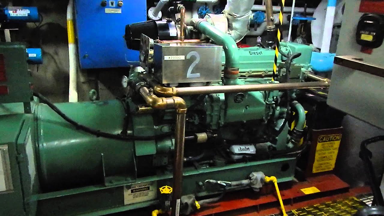 USCGC Bramble SS #2 Gen Startup pt1 21 Mar 2014 - YouTube