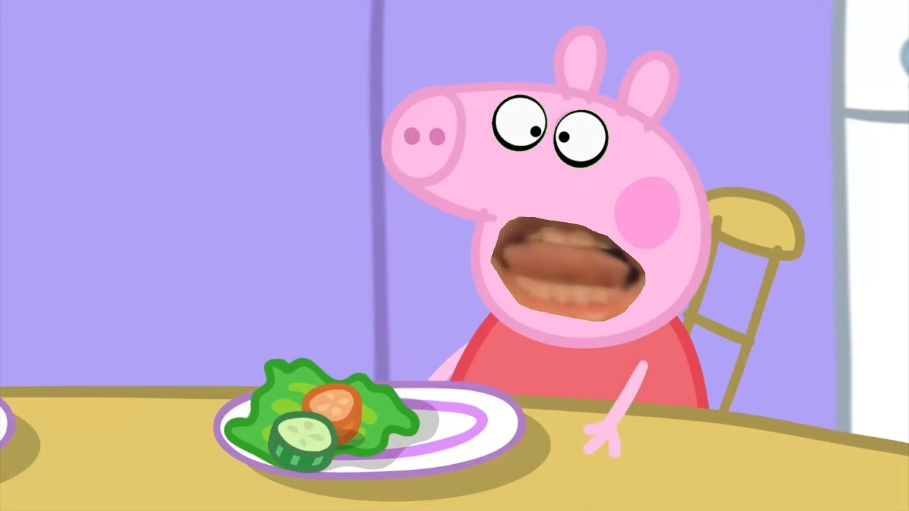 Peppa Pig Loves To Eat Moments Funny Facial Expressions - YouTube