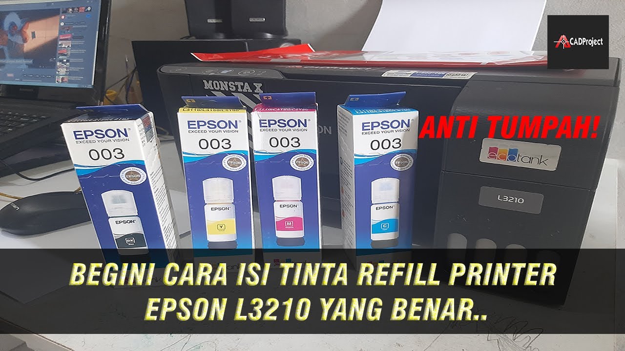 CARA ISI TINTA REFILL PRINTER EPSON L3210‼️ - YouTube