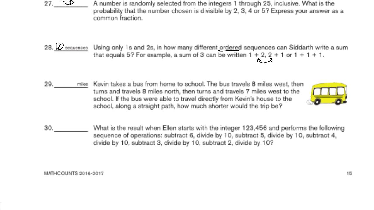 Math Counts Week 3 Problem 9 - YouTube