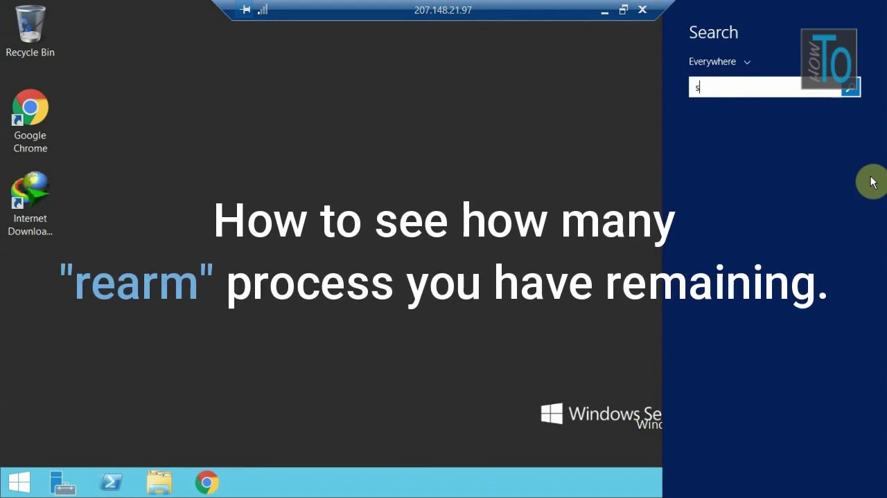 How to know how many rearm process you have left for windows server's ...
