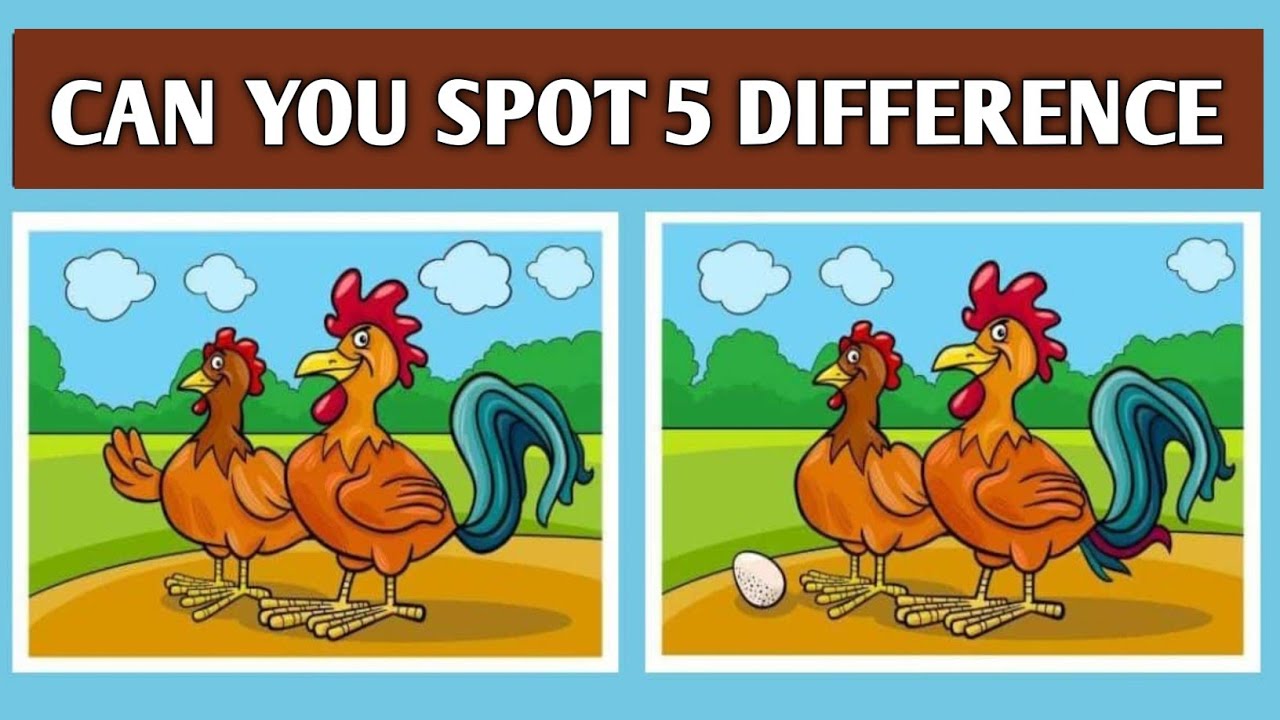 Can you Spot 5 Difference | Spot 5 Difference Between two Images ...