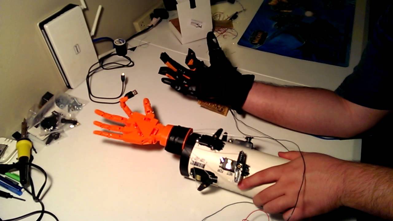 Senior Design Prototype Animatronic hand - YouTube