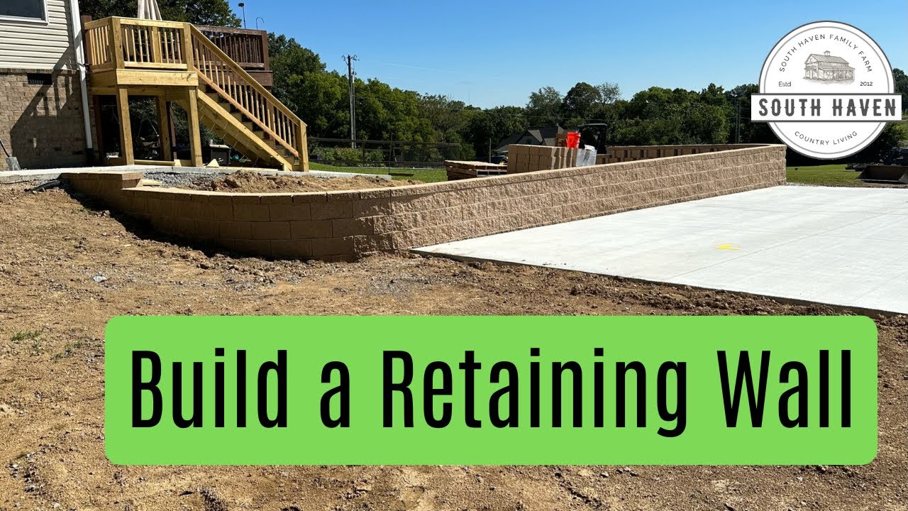 Versa-Lok Square Foot Retaining Wall Construction - YouTube