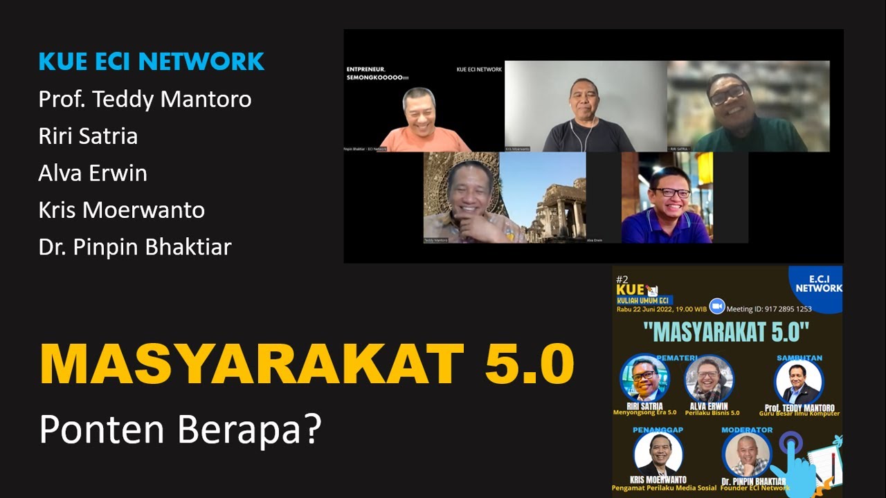 KOLOKIUM ECI 2: SOCIETY 5.0 I Prof Teddy Mantoro - Riri Satria - Alva ...