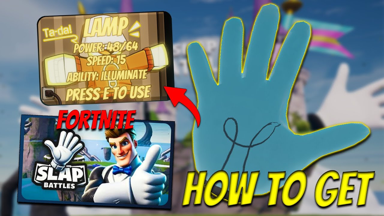 How to get LAMP GLOVE in Slap Battles Roblox!! ( FORTNITE MAP ) - YouTube