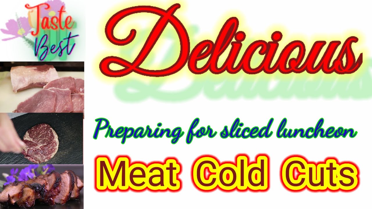 Preparation of sliced luncheon meat with cold cuts - YouTube