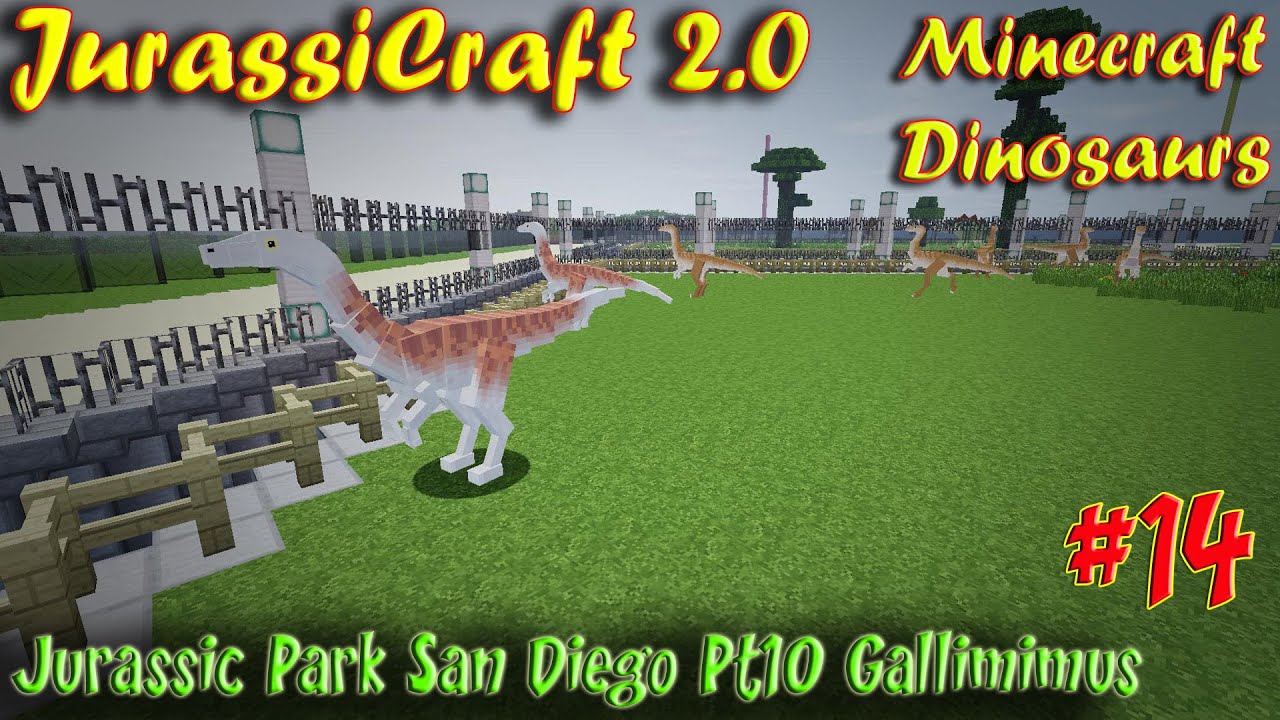 Minecraft Dinosaurs JurassiCraft 2 Ep14 Jurassic Park San Diego Pt10 ...