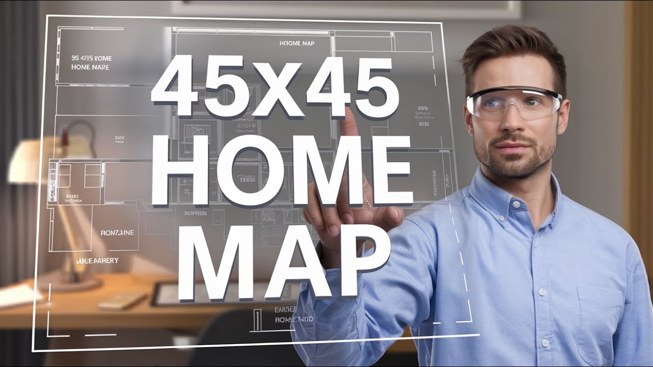 45x45 House Map ! Simple House Planning With all detail ! Best Home Map ...