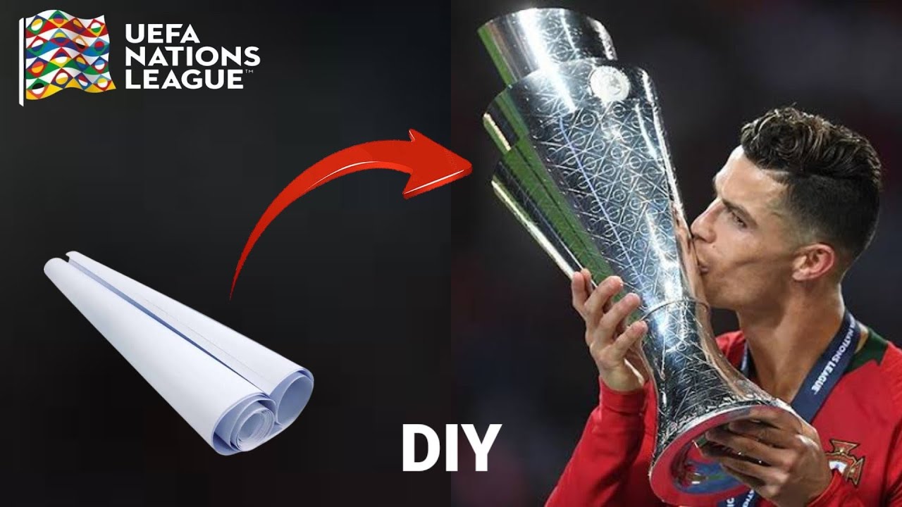 Handmade UEFA Nations League Trophy | Trophy from paper - YouTube