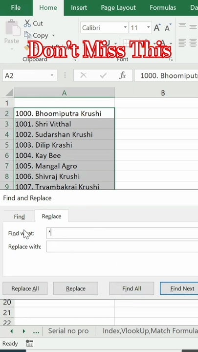 Remove Serial Number from Names in Excel | Excel Tips and Tricks #shorts #viral #trending # ...