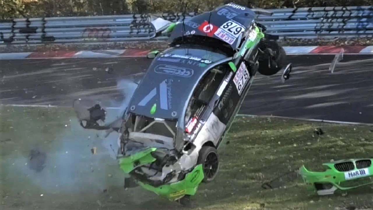 VLN 9 2019 - Huge Flying Crash Wüstenhagen BMW M240i Racing Cup ...